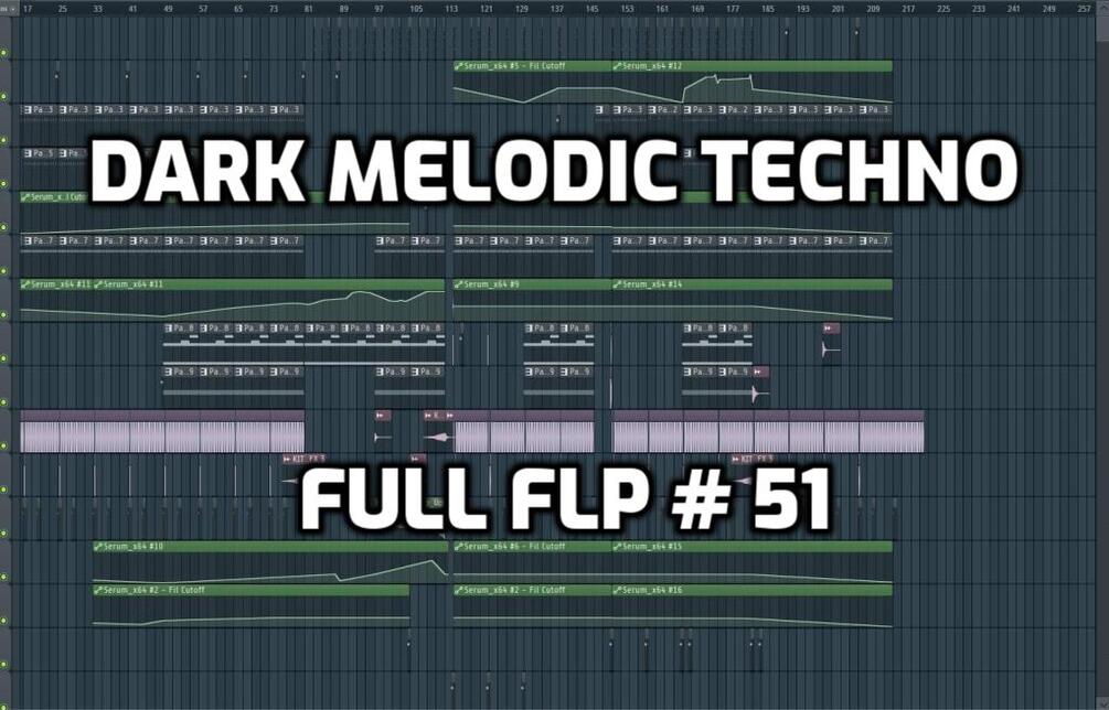Dark Melodic Techno full Flp # 51 Fl studio
