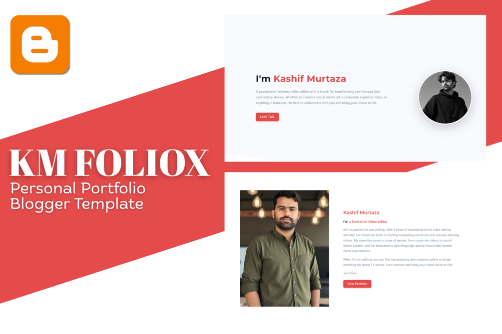 Foliox – Personal Portfolio Blogger Template