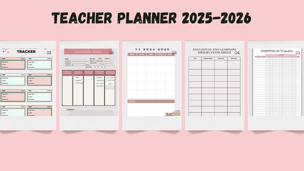 Teacher Planner for School Year 2025-2026