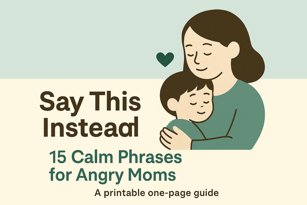 Say This Instead - 15 Calm Phrases for Angry Moms