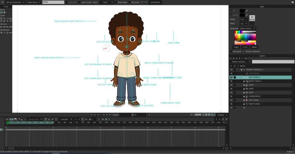Black Male Toddler – Free Fully Rigged Moho Character (Ready to Animate ...