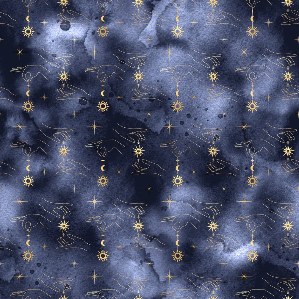 Blush and Navy Celestial Watercolor