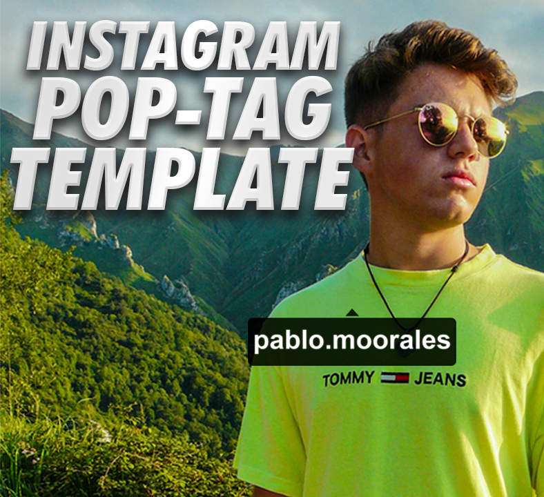 INSTAGRAM POP TAG TEMPLATE