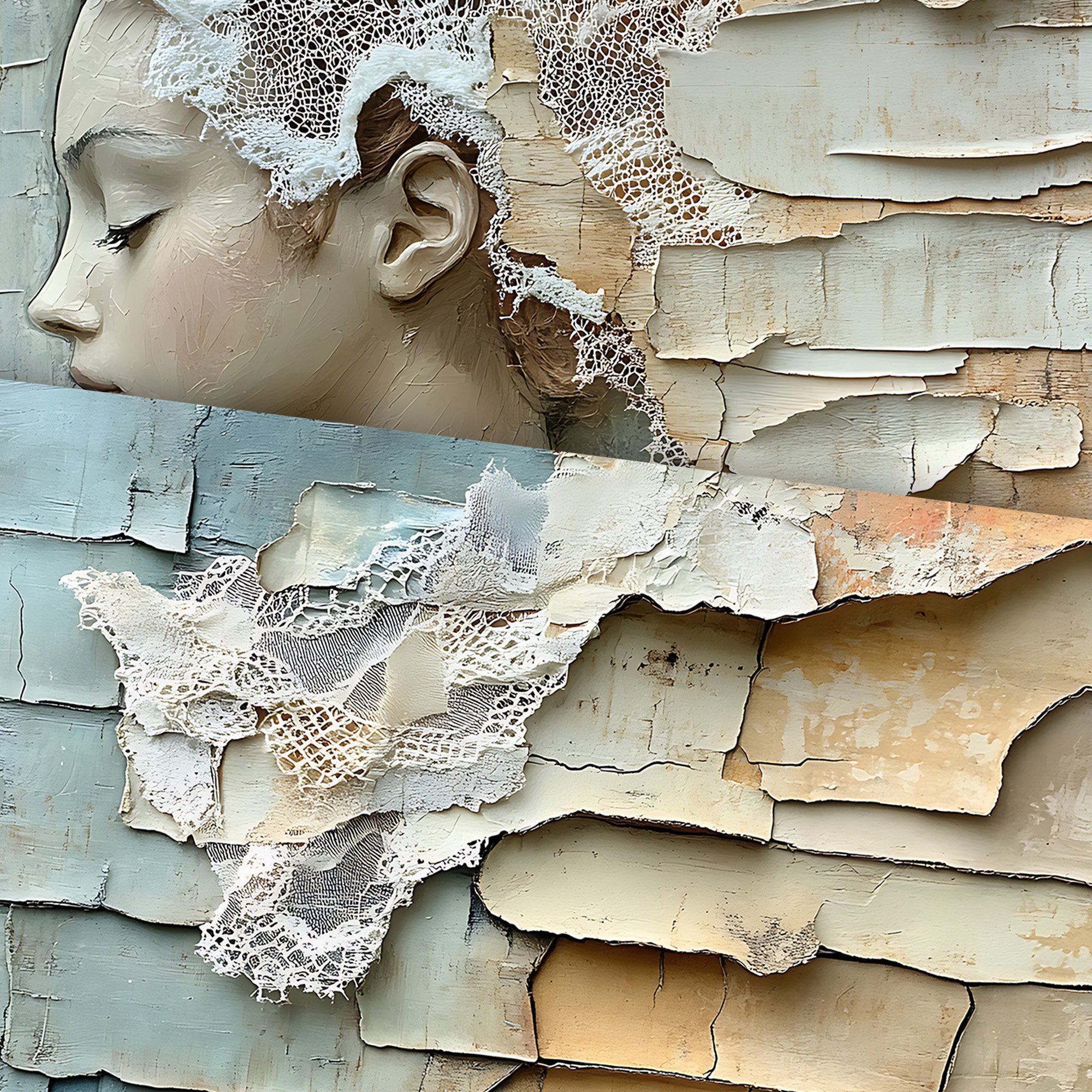 24 pc Abstract Waves Sand and Sea Collage Printable Junk Journal ...