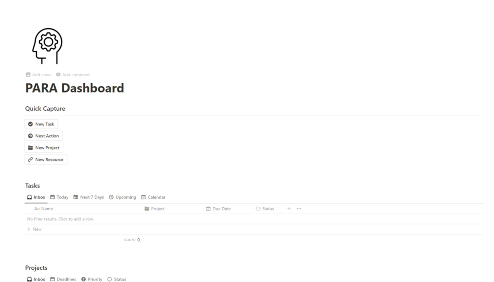 PARA Dashboard
