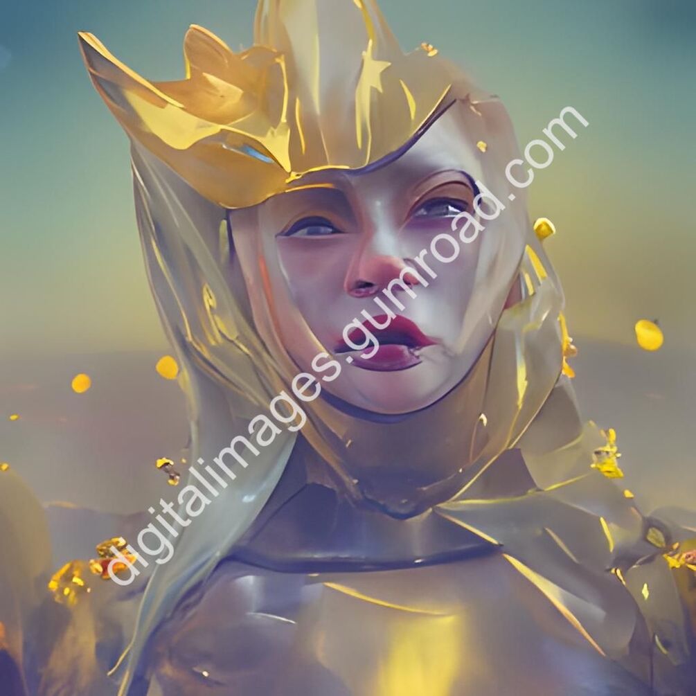 Queen of Gold #13 - Printable Digital Art