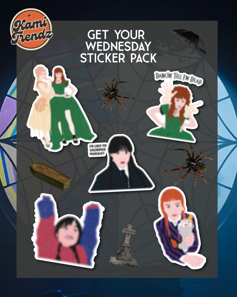 Wednesday, Enid & Agnes | Wednesday | KamiTrendz Printable Sticker Pack ...