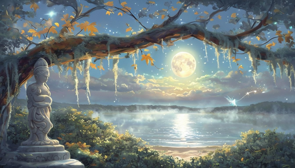Enchanted Moonlight Forest – Fantasy AI Wall Art Featuring Fairy and ...
