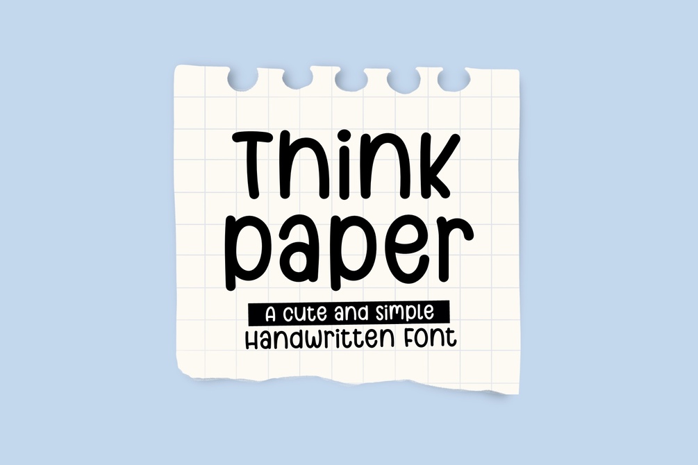 Think Paper handwriting font otf ttf