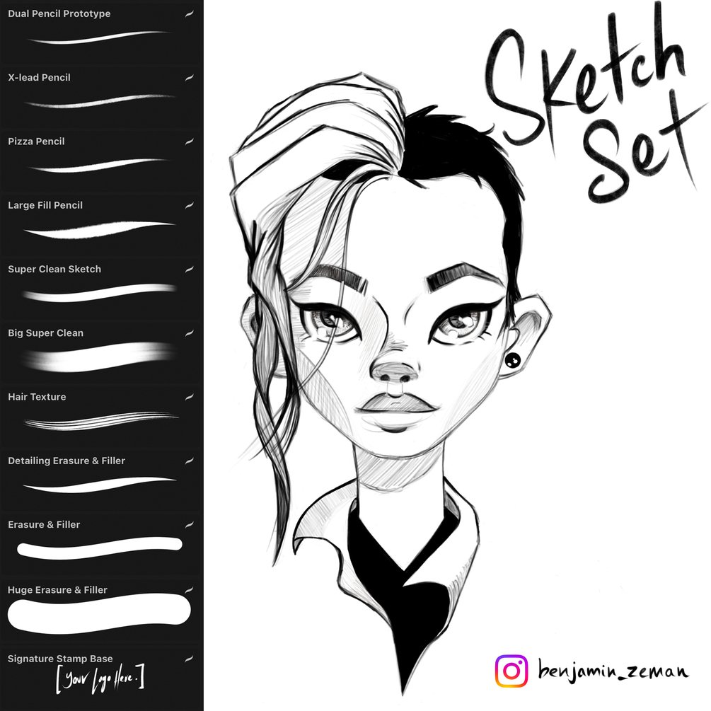 BZ Procreate Brushes: Sketch Brushes v1.1