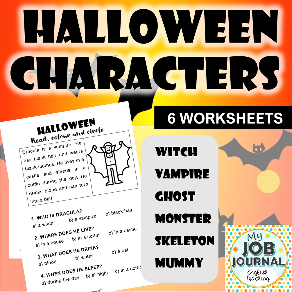 HALLOWEEN Characters Reading Activities
