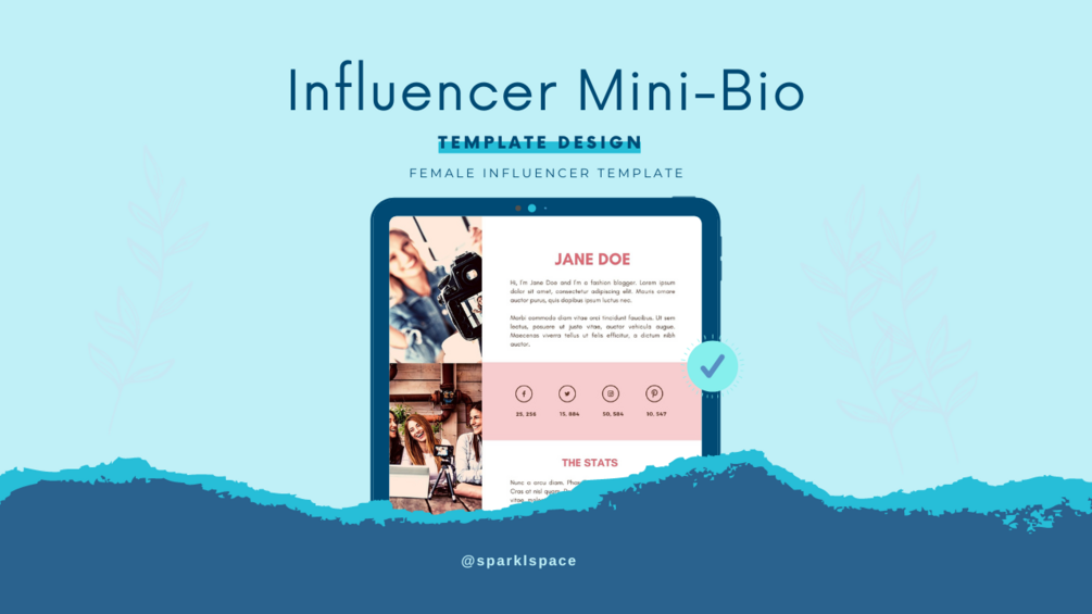 Female Influencer Mini-Bio [Canva Template]