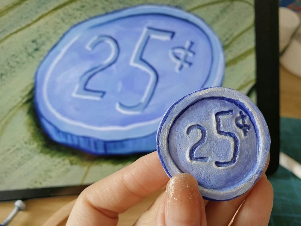 Bikini Bottom 25¢ Coin (Fridge Magnet)