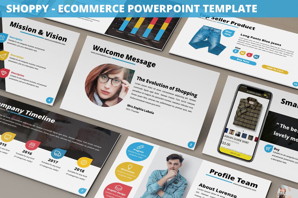Shoppy - Free Ecommerce Powerpoint Template