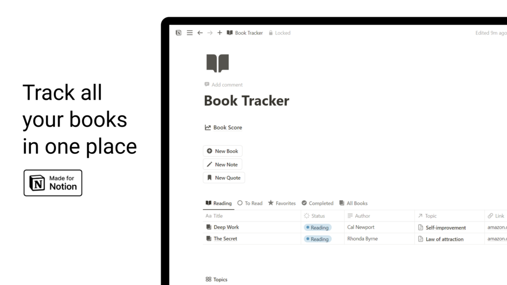 Notion Book Tracker