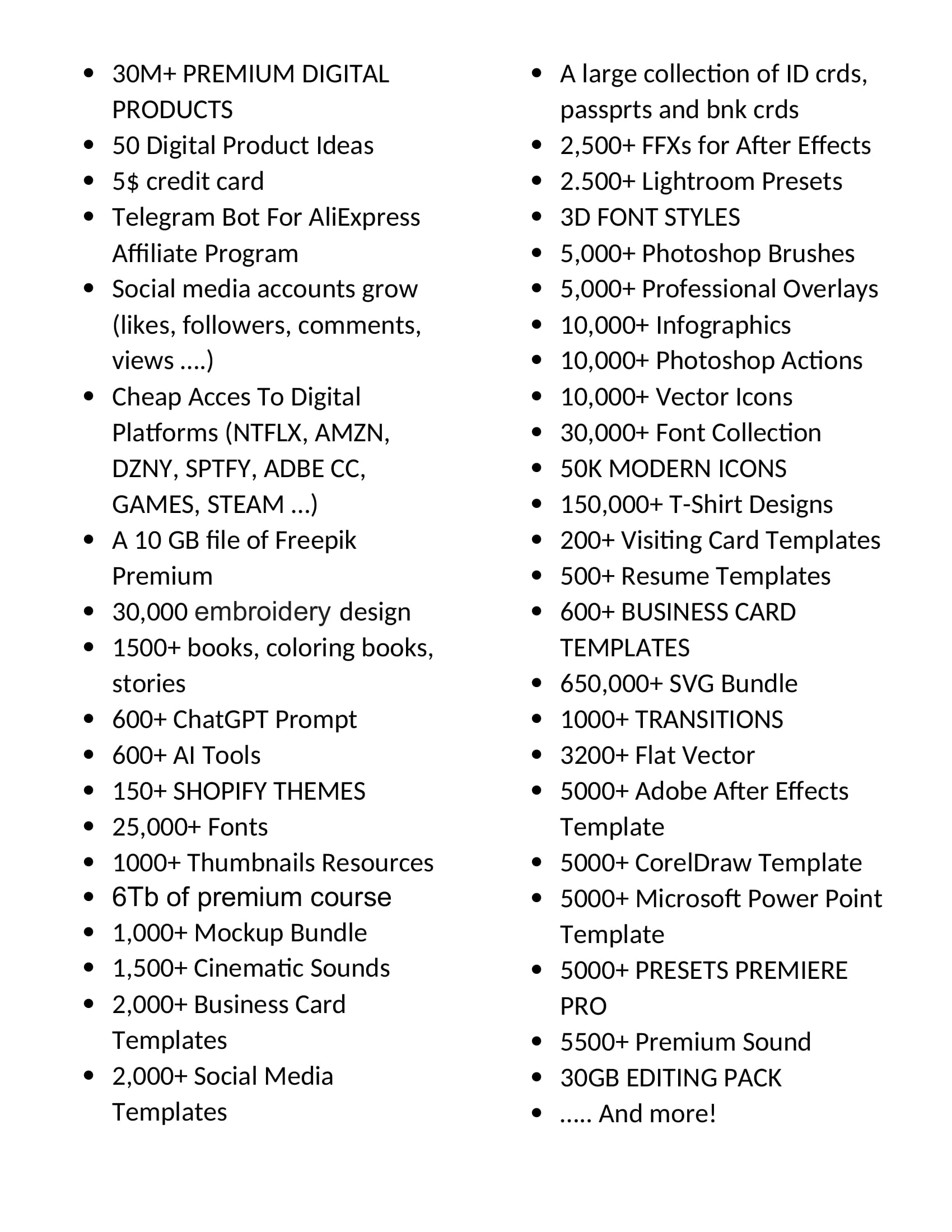 Ultimate Digital Business Bundle (30M+ Digital Product, 30k Embroidery ...