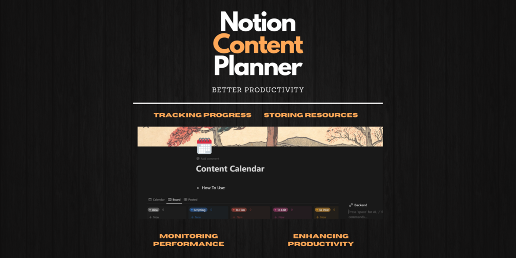 Notion Content Planner 2024