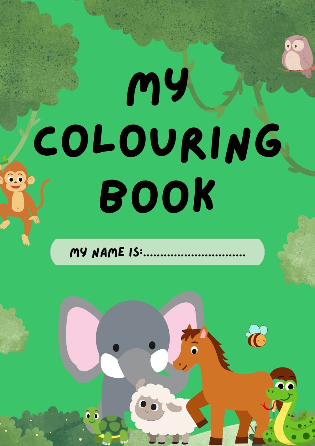 Kids Colouring Book Animal Edition