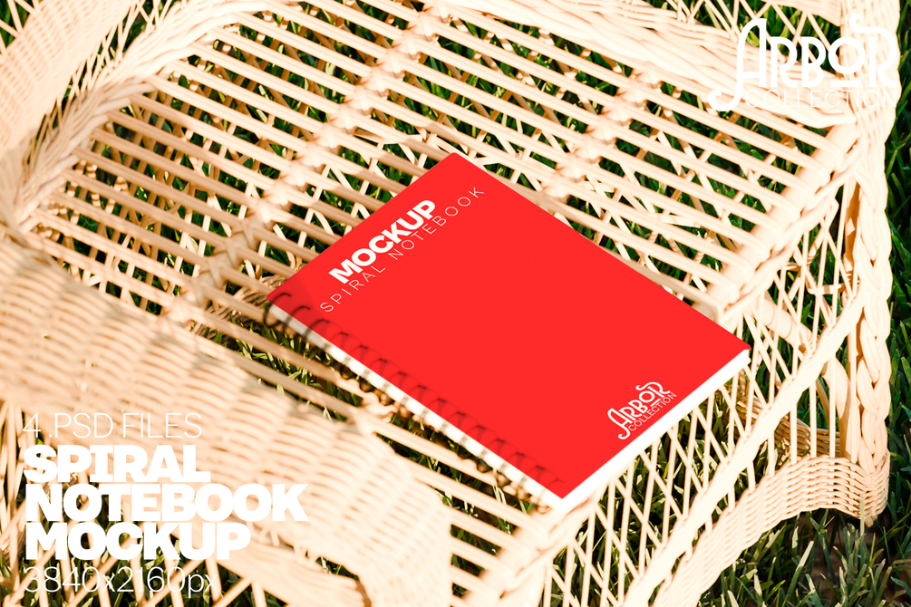 Spiral Notebook Mockup Bundle part of Arbor Collection