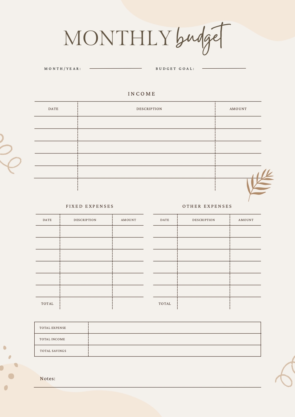 Mom’s Budget Saver Printable