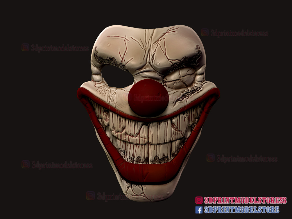 Twisted Metal Cosplay Mask - Halloween Costume 3D Print Model