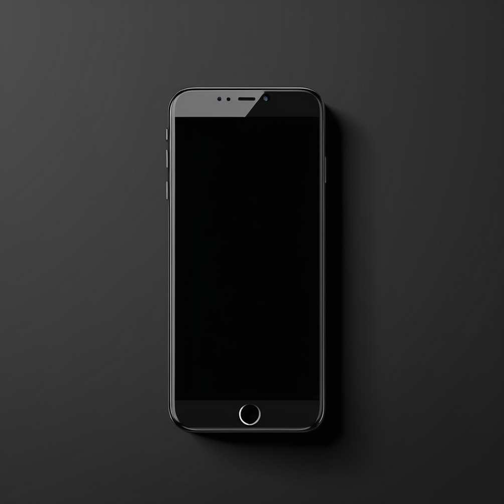 Black Blank Iphone Mockup