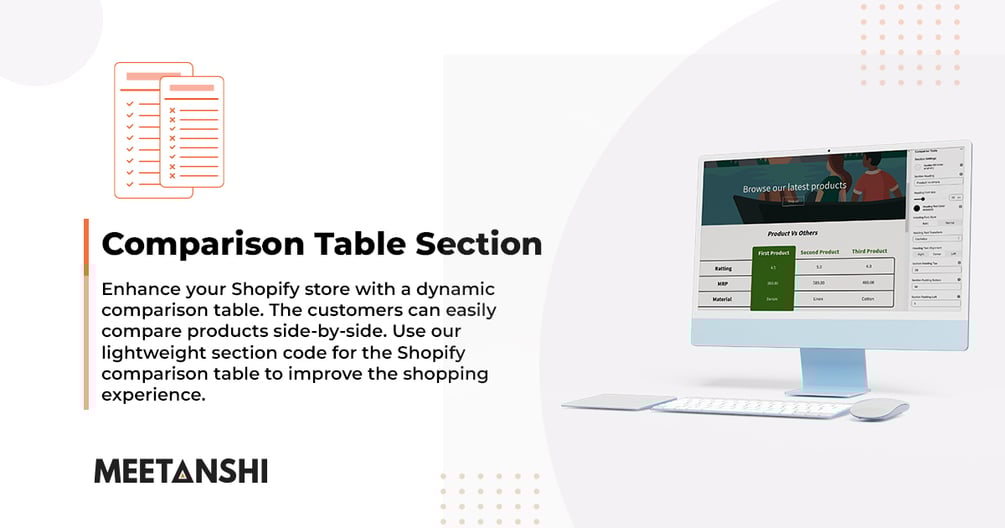 Shopify Comparison Table Section