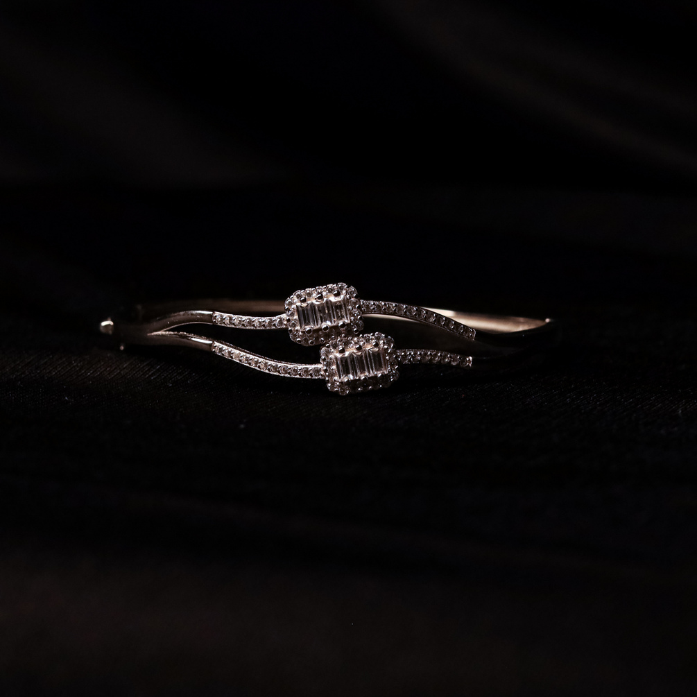 Silver Kada for girls (CODE: VSNCSK001), Silver Kada Fancy, 925 Sterling silver.