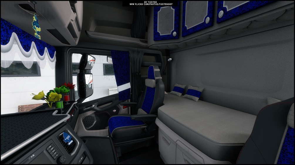 Blankets and Pillows Tuning Mod ETS 2 for Scania S/R Next Gen