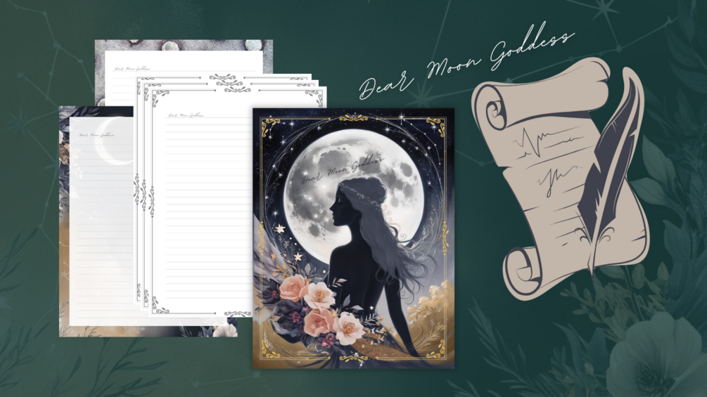 Dear Moon Goddess: Digital Stationery Set