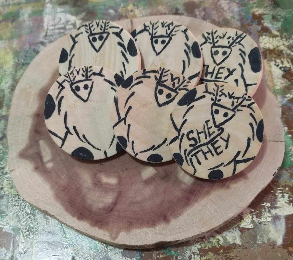 Moth Name/Pronoun Pin