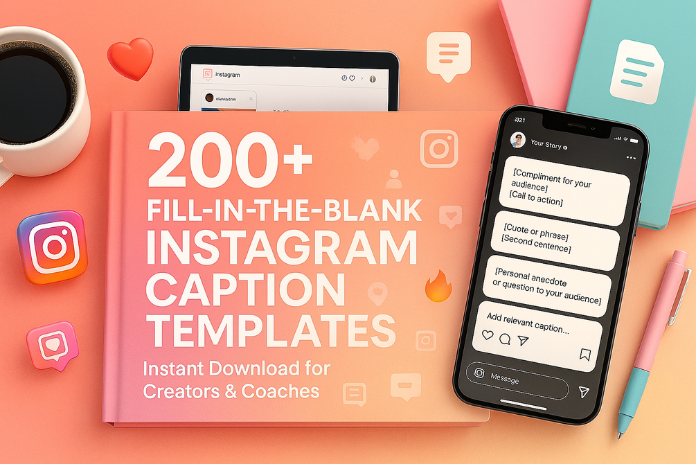 200+ Fill-in-the-Blank Instagram Caption Templates – For Creators ...