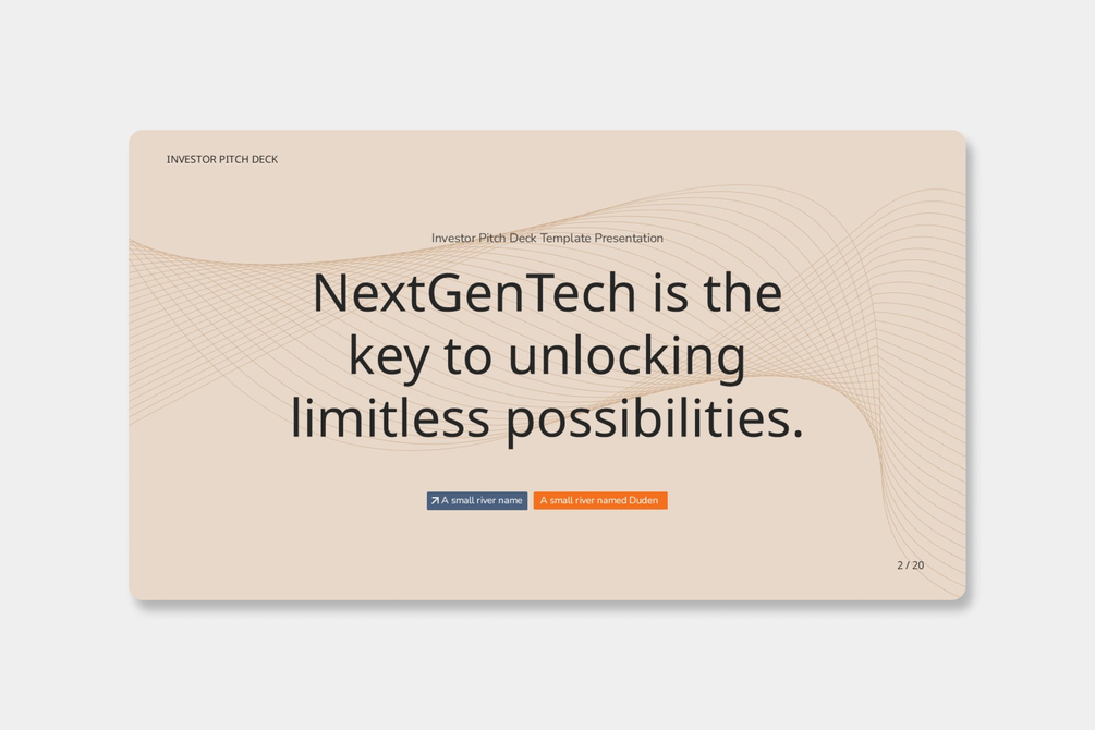 Investor Pitch Deck Template