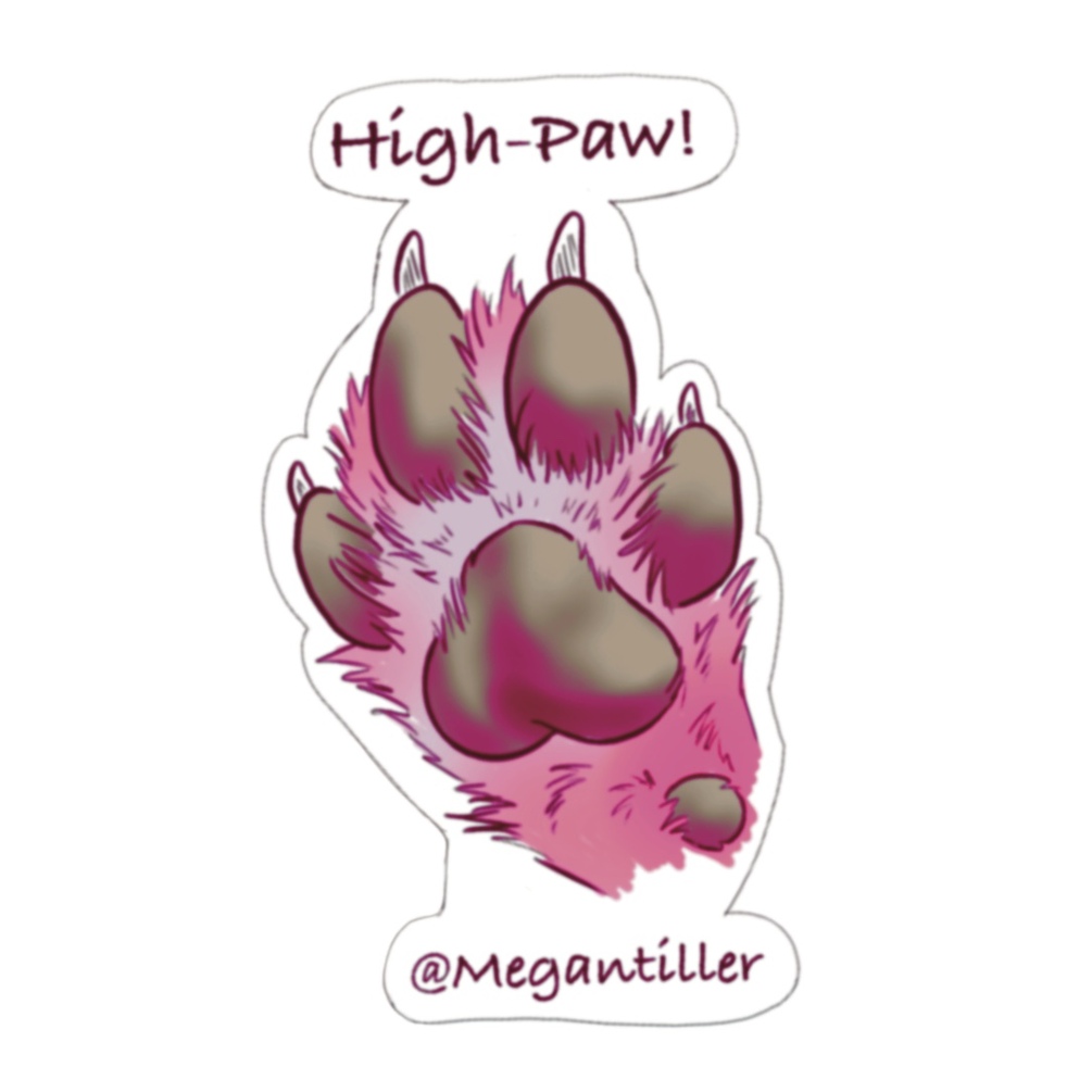 High-Paw! 3x4” Sticker