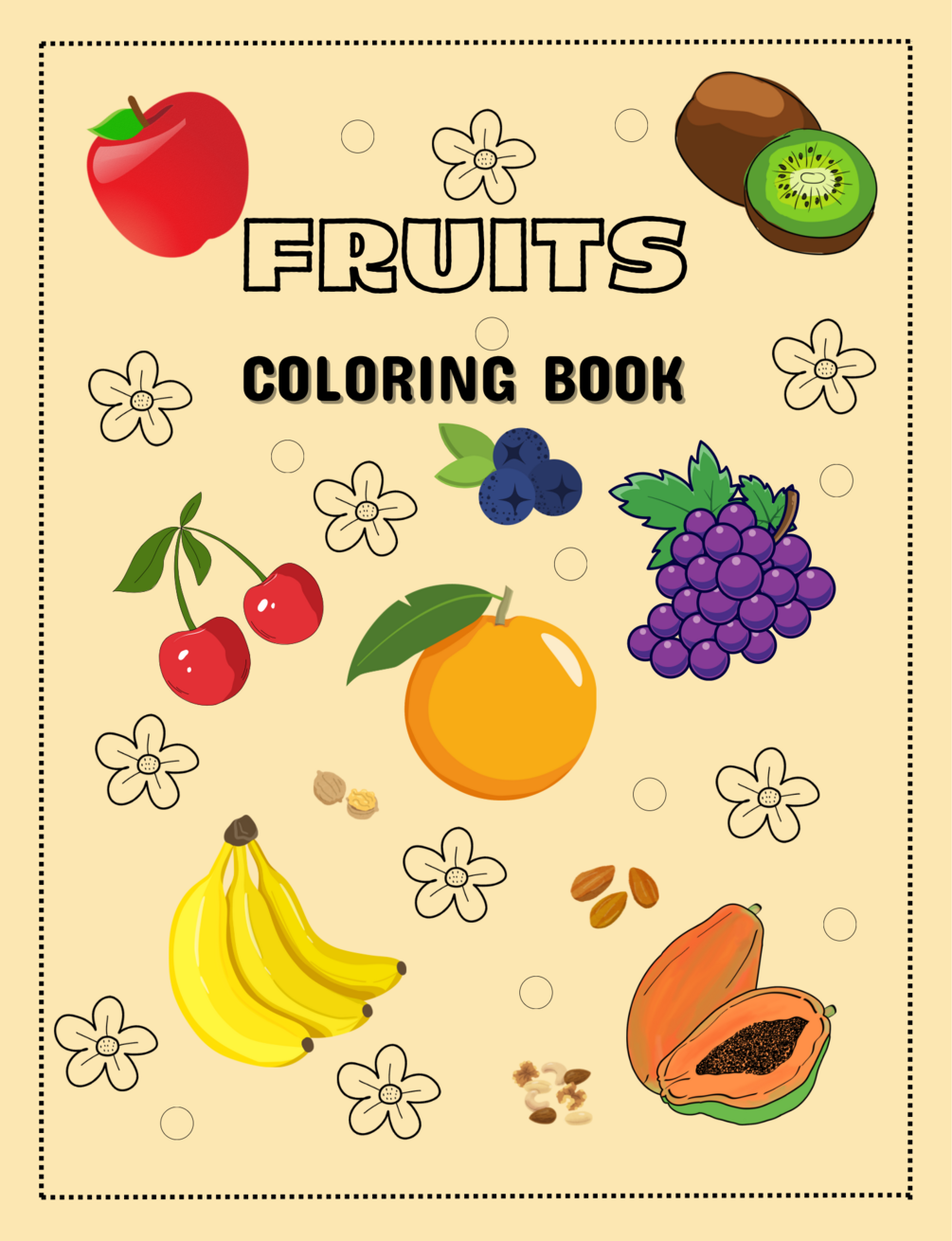 Fruits Coloring Book