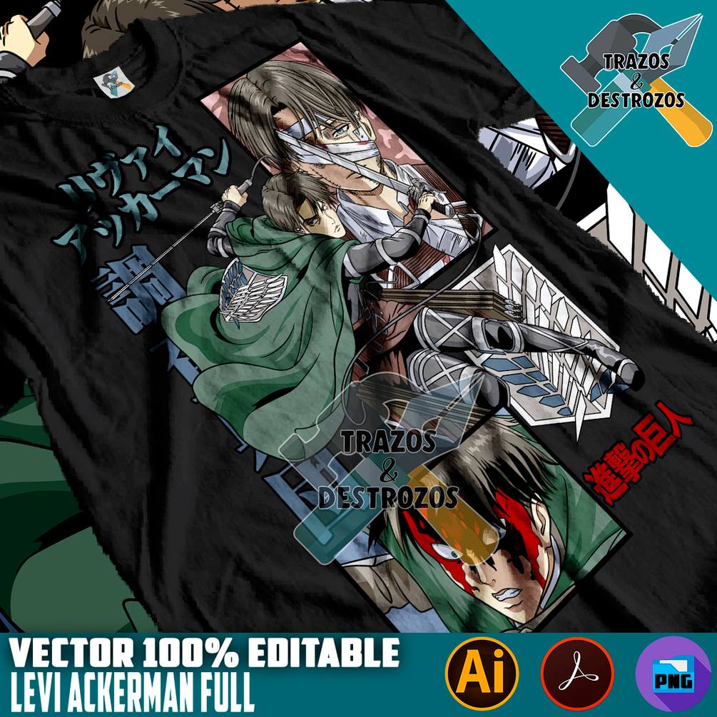 VECTOR LEVI ACKERMAN ATTACK ON TITAN