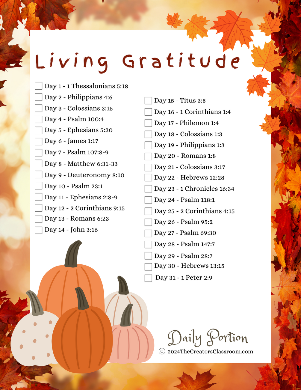 Bible Study - Living Gratitude