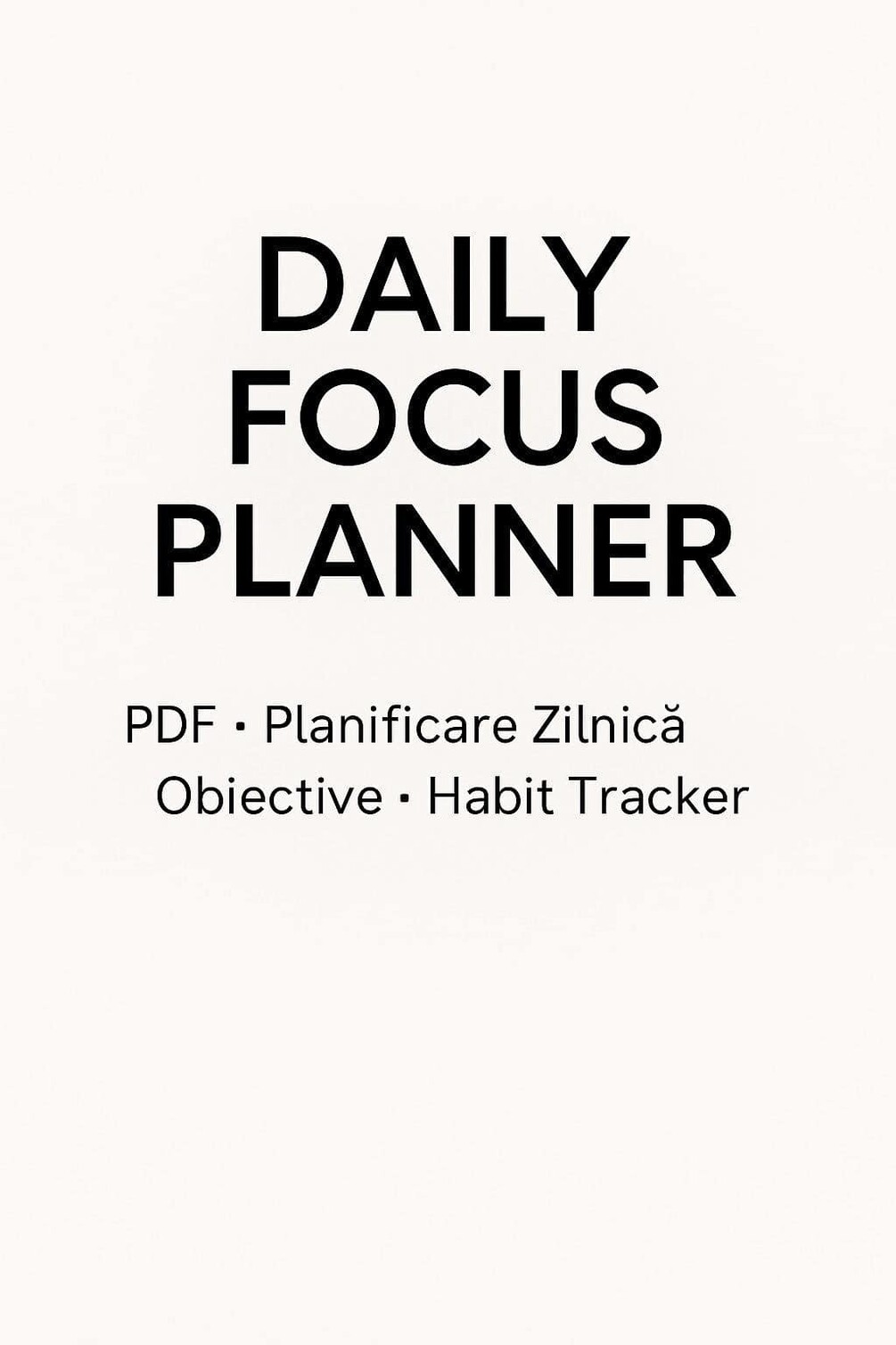 Daily Focus Planner