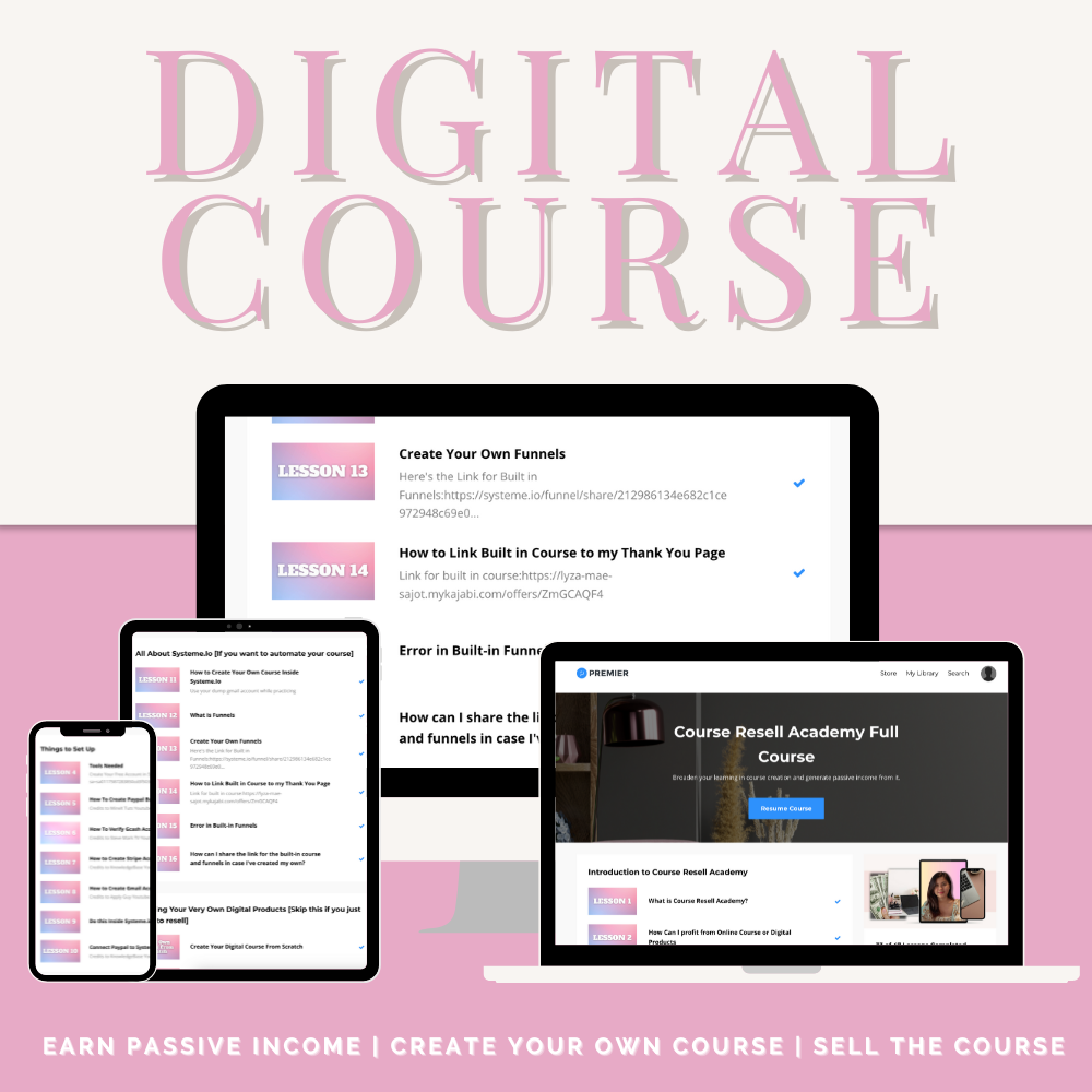 PLR/MMR Digital Course Master Resell Rights Make Your Own Course ...
