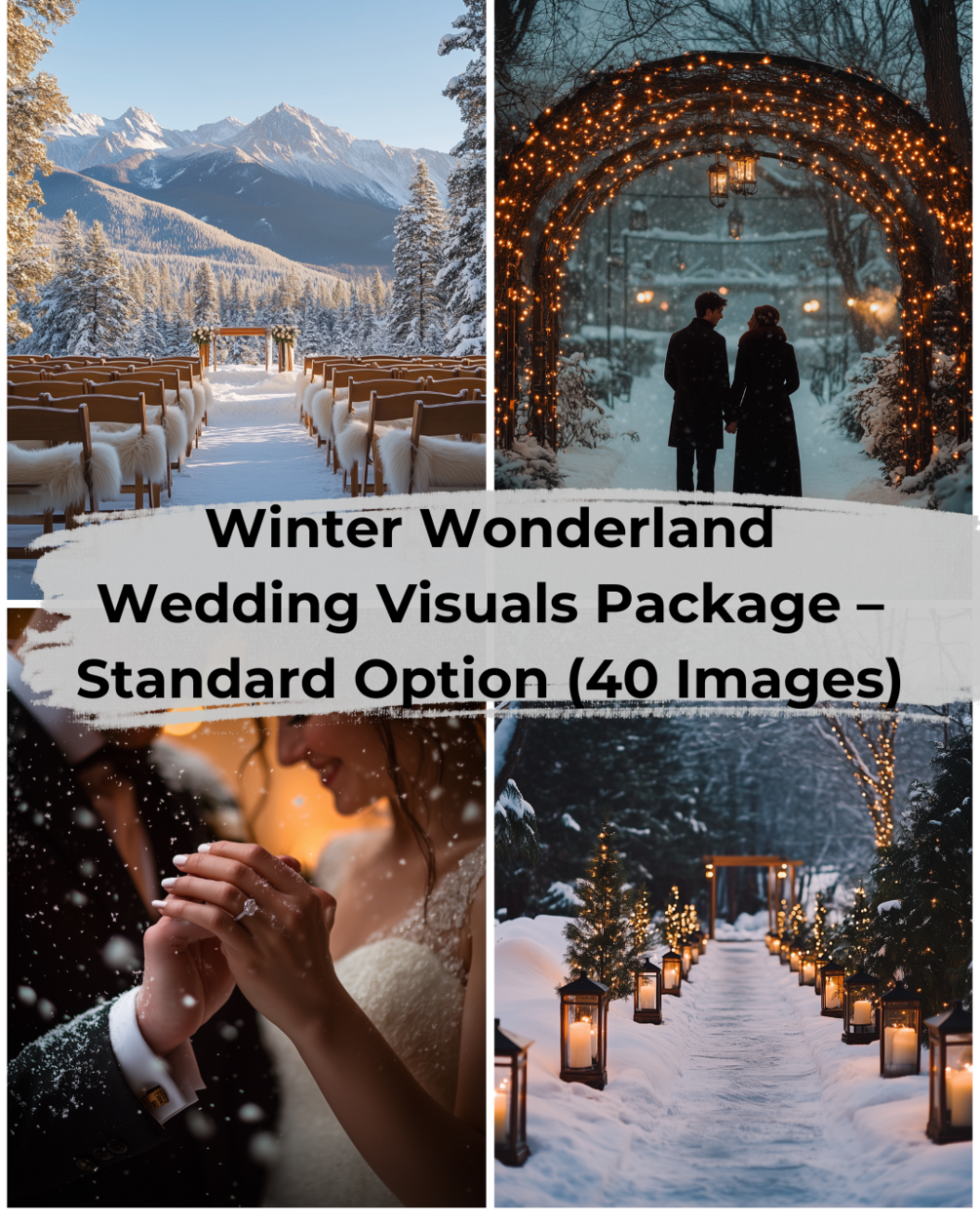 Winter Wonderland Wedding Visuals Package – Standard Option (40 Images)