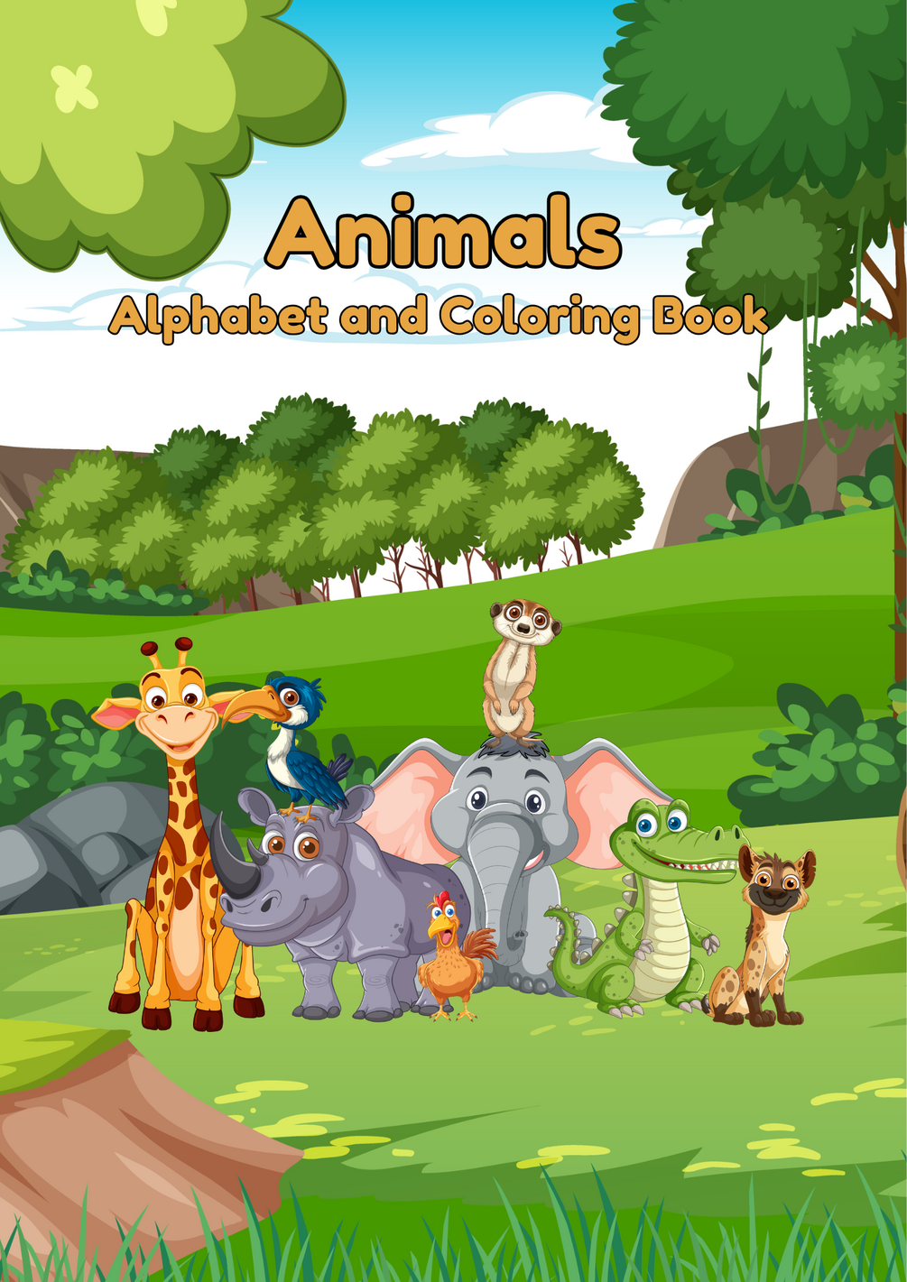 Animals Alphabet and Coloring Book
