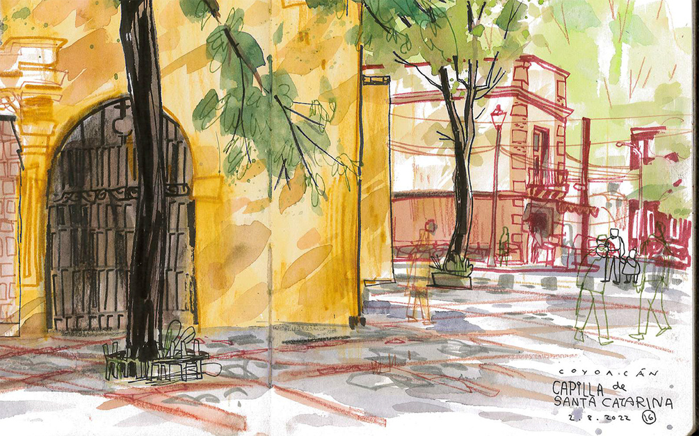 CDMX // Mexico City 2022 — watercolor travel sketchbook (28 pages)