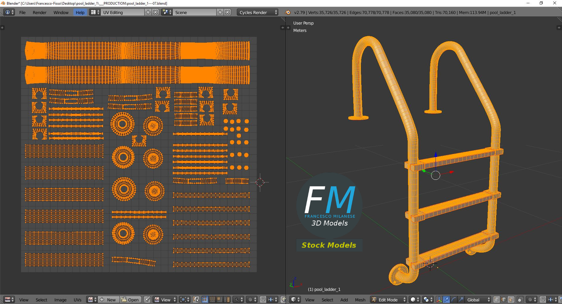 3D MODEL - Pool ladder 1