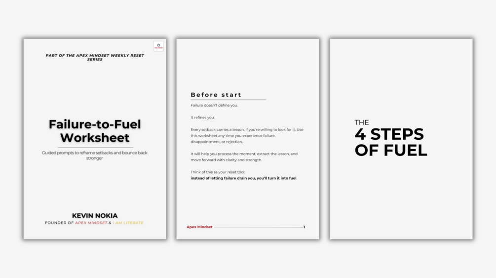Failure-to-fuel Worksheet | Week 3 | Apex Mindset