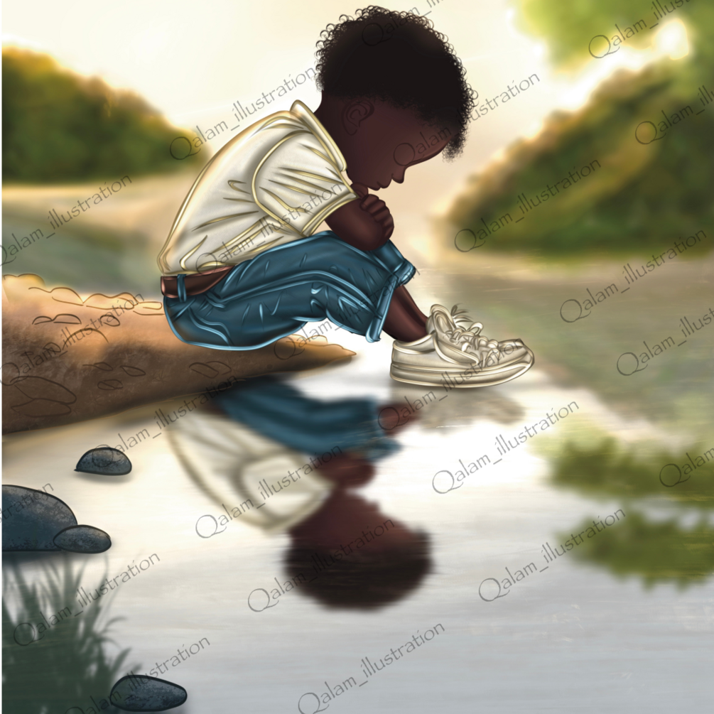 Child and Reflection – Poetic and Emotional Digital Art