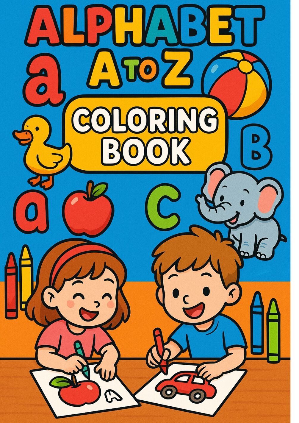 Alphabet A to Z Coloring Worksheet Set