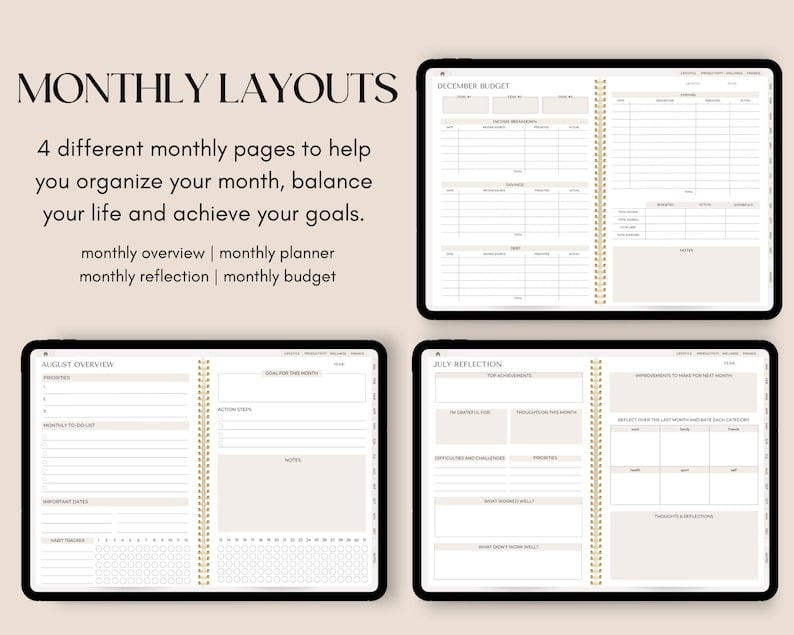 That Girl Planner, Undated Digital Planner, iPad Planner, GoodNotes ...