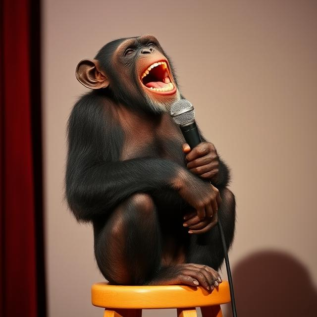 Chimpanzee in a Comedy Show