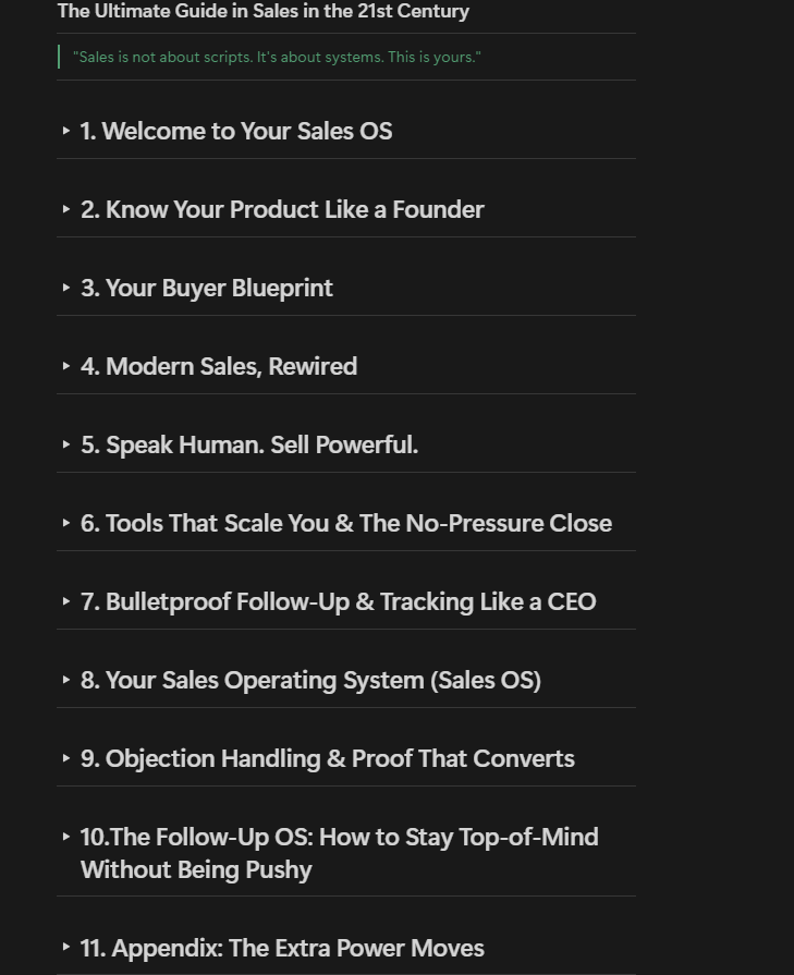 THE SALES OS