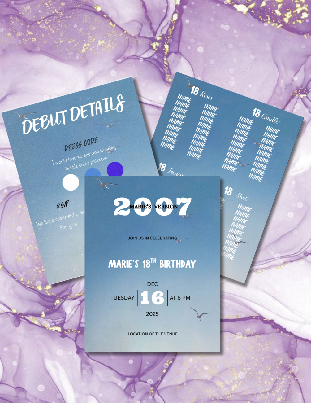 Taylor Swift Lover Theme Debut Invitation
